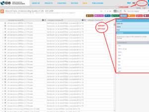 How to filter and export data in the IDB Open Data Portal - Abierto al ...