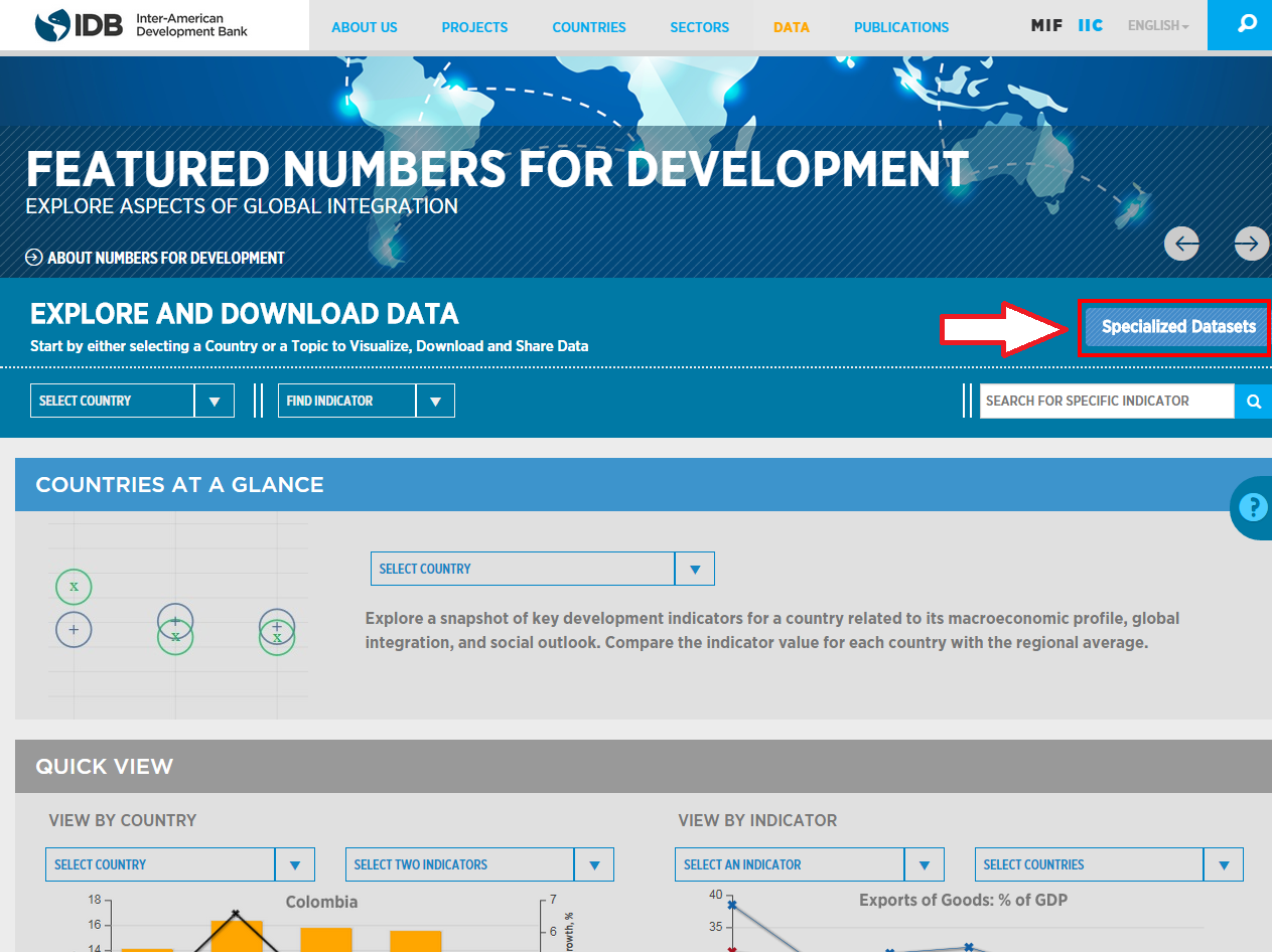 How to filter and export data in the IDB Open Data Portal - Abierto al ...